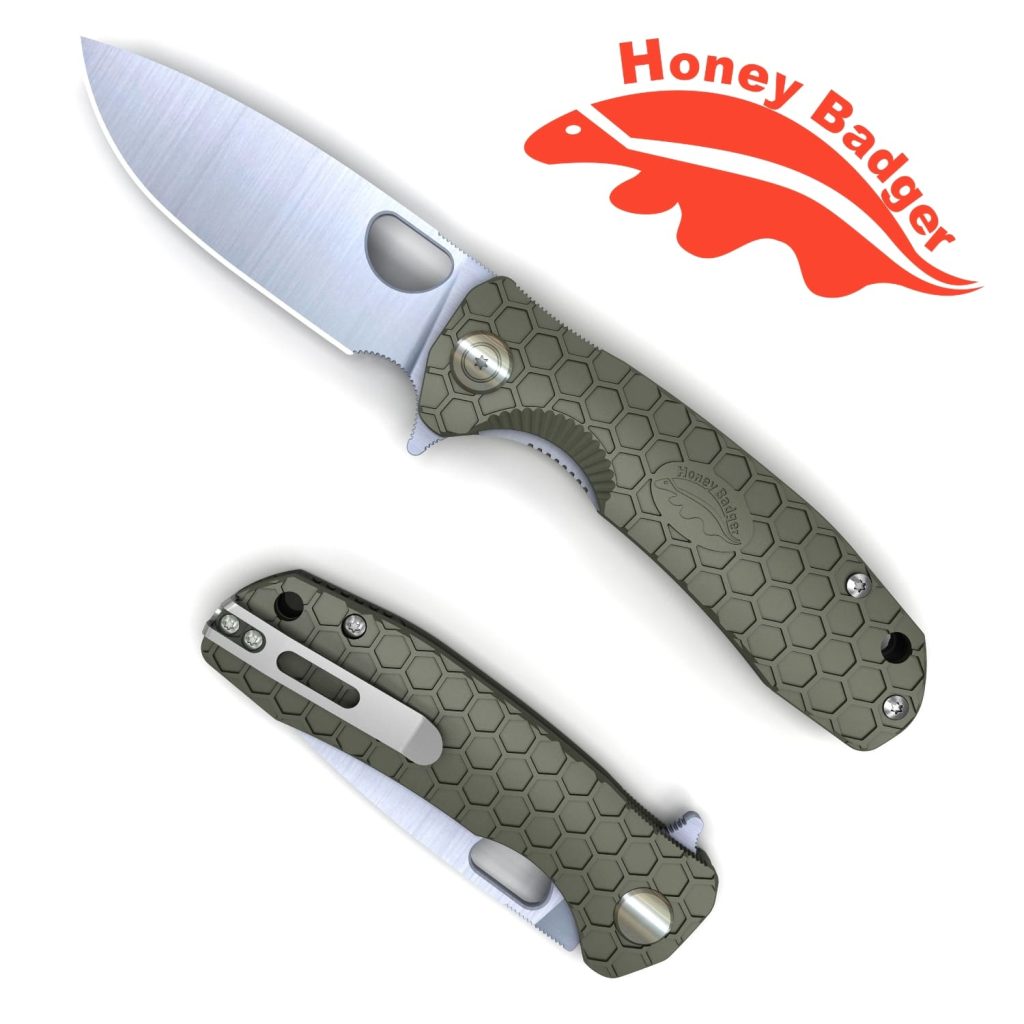 Honey Badger Flipper Drop Point Folder Large Black - St Marys Indoor ...